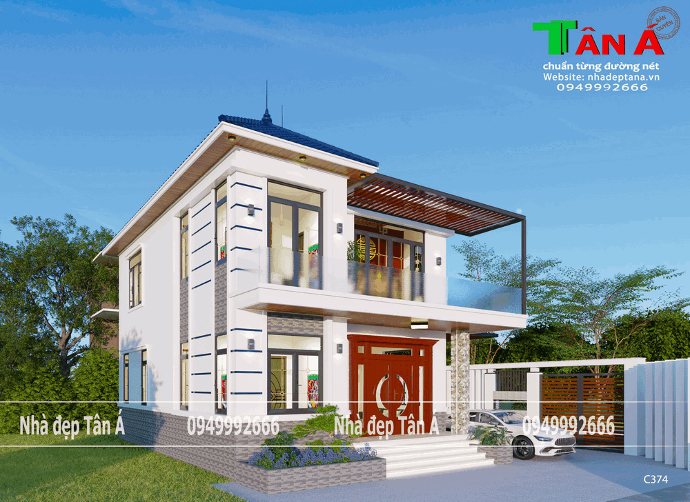 2-tang-mai-nhat-dep (3) – Nhà đẹp Tân Á | Công Ty Thiết Kế Xây Dựng Uy ...