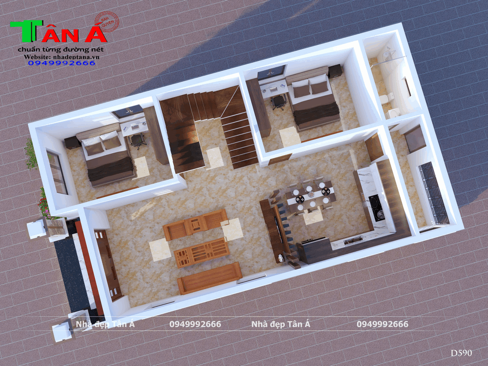 2-tang-mai-nhat-dep (1) – Nhà đẹp Tân Á | Công Ty Thiết Kế Xây Dựng Uy ...