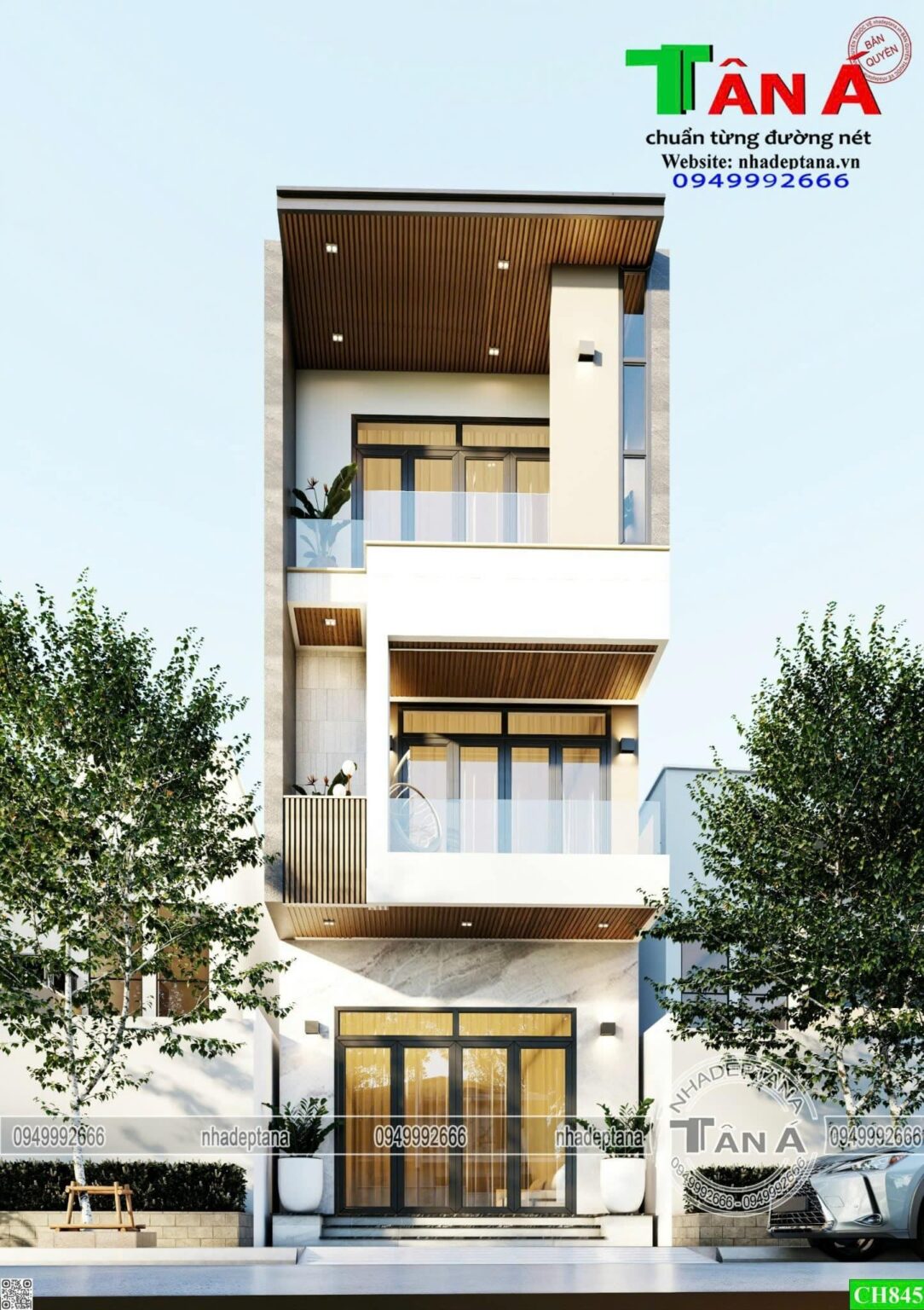 Thiết kế nhà phố 3 tầng hiện đại tại Hải Phòng Ms: CH845